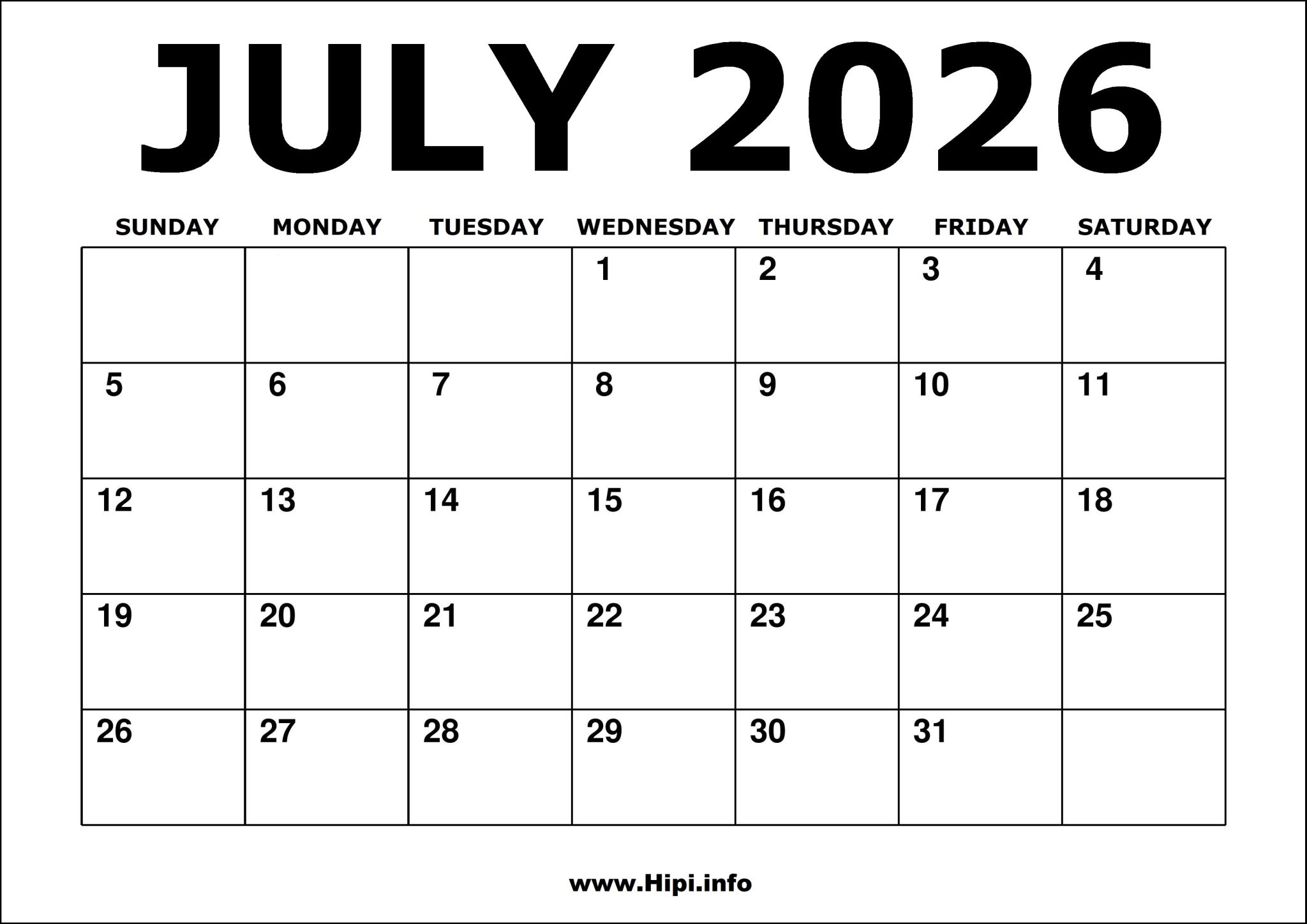 July 2026 and August 2026 Calendars Printable - Hipi.info